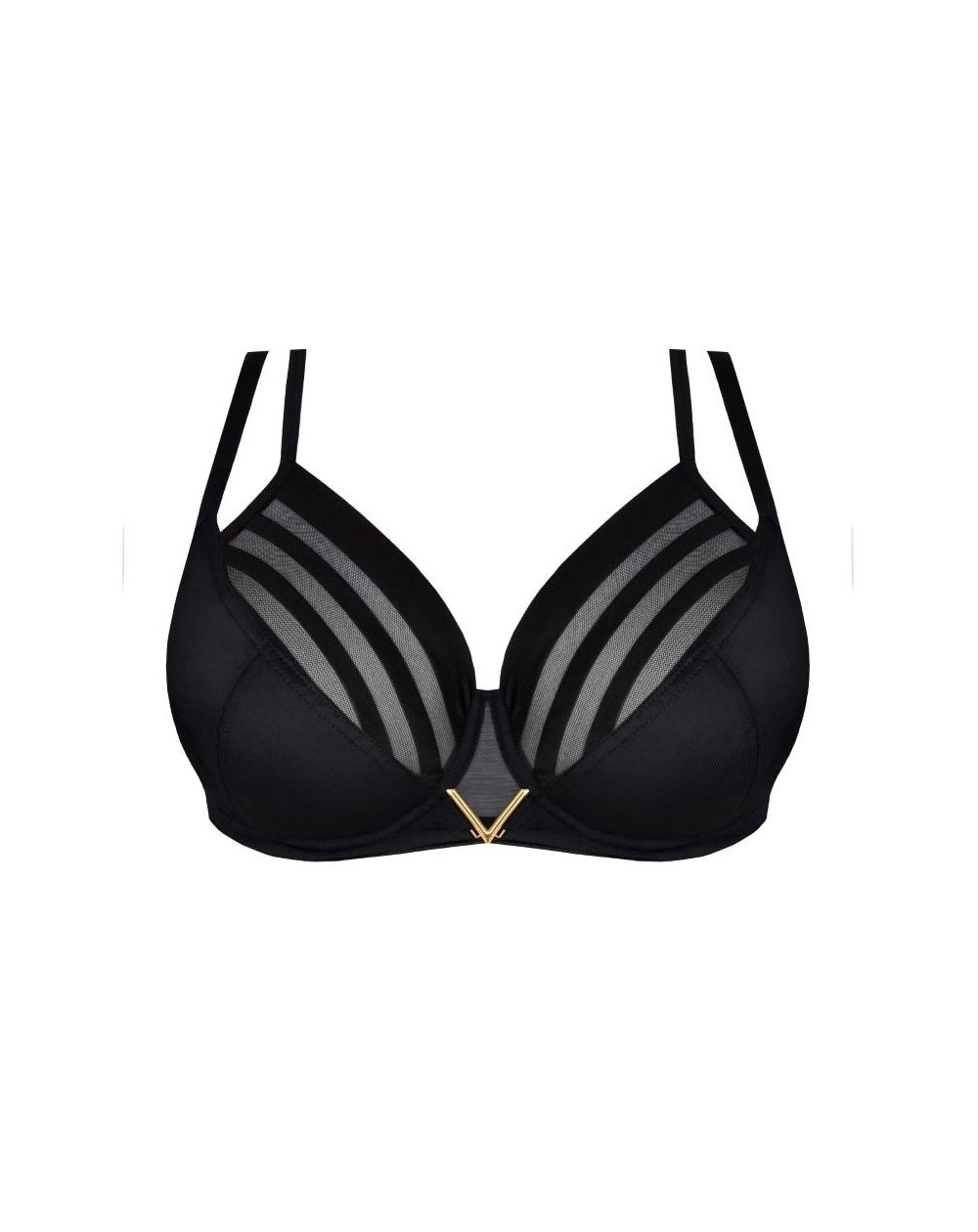 Gorsenia K810 Soft Bra Black - Elegance and Comfort for Large Bust